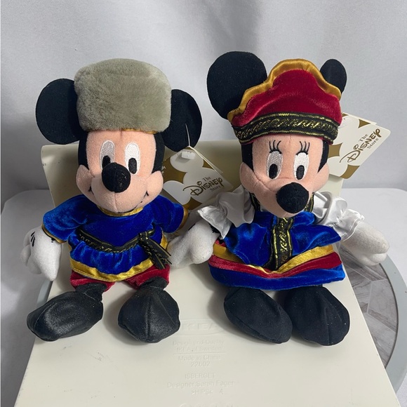 Disney | Toys | Disney Mickey Minnie Plush Dolls World Cultural Outfits ...